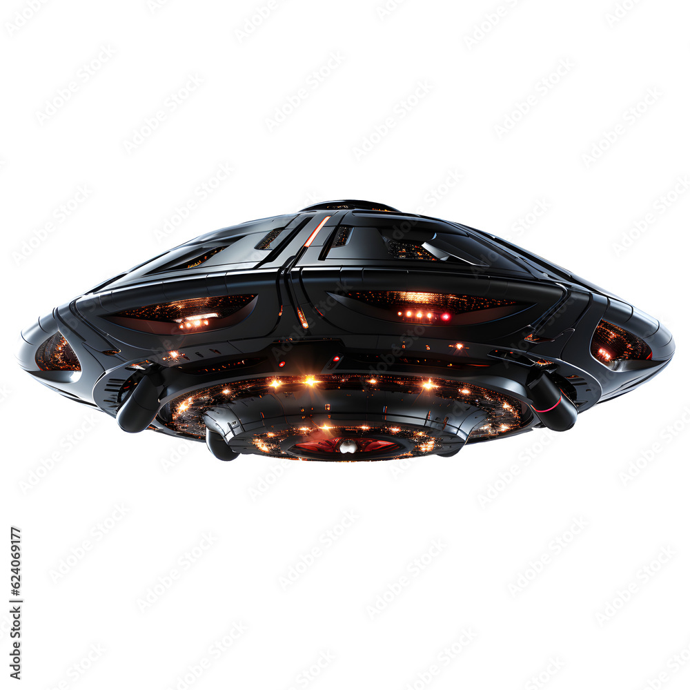 ufo alien isolated on transparent background ,futuristic ufo spaceship ...