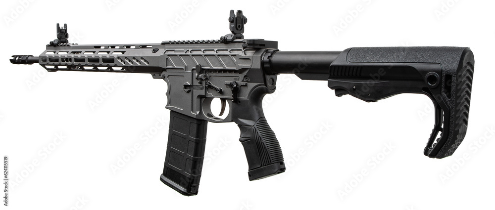 Modern automatic rifle isolated on white. Weapons for police, special ...