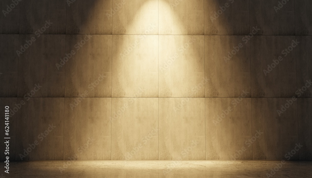Concrete wall and floor with spot light and shadow backgrounds, use for ...