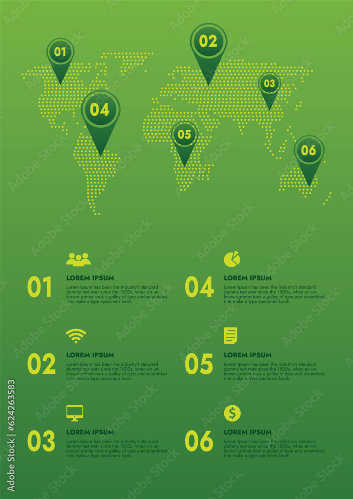 Infographic template for presentations and features data visualization includes a process chart ...