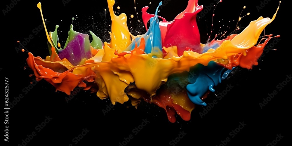 Paint Splash 8k Desktop Wallpaper. Sublime Generative AI image Stock ...