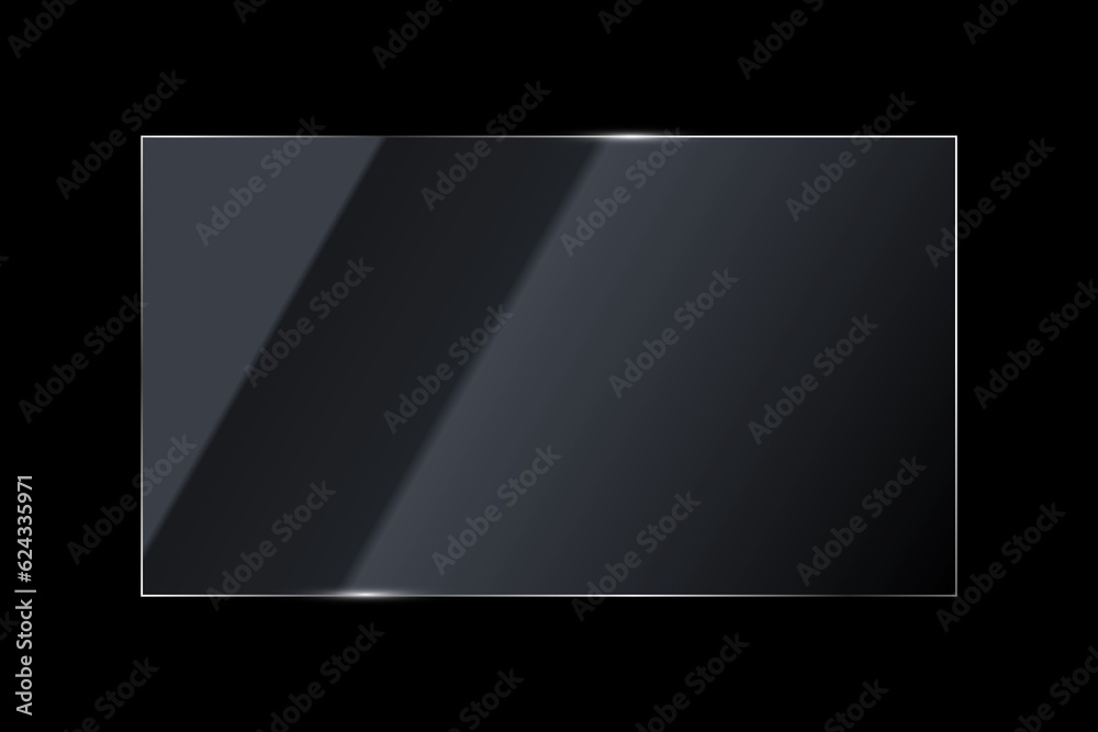 Screen reflection effect. Glass or mirror shiny glare. PNG glass effect ...