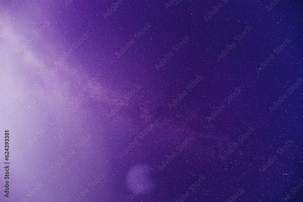 Purple magenta color background Real Night Sky Stars With Milky Way ...