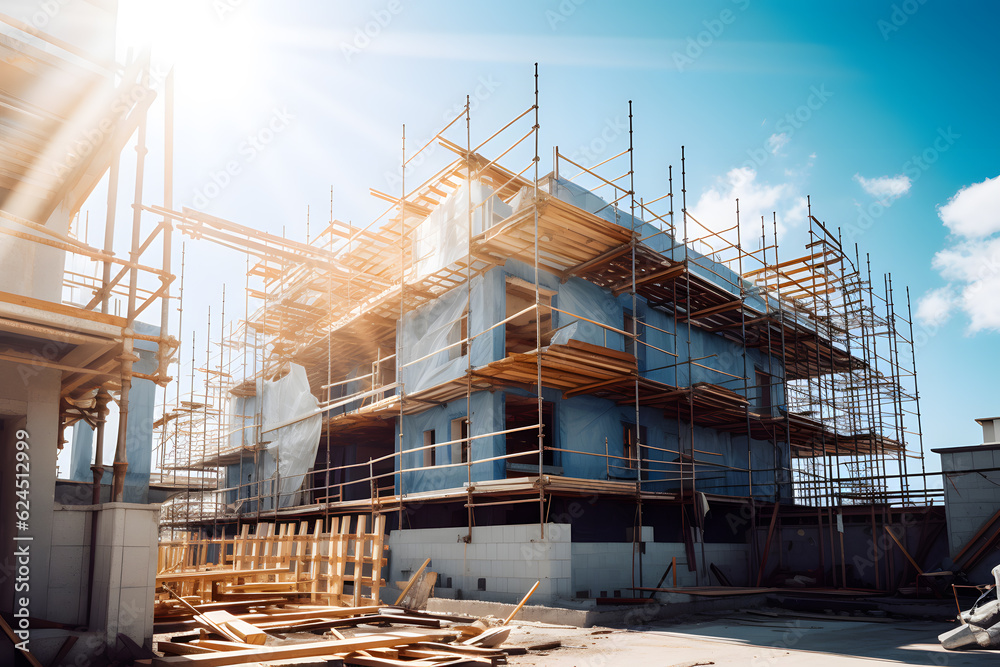 building under construction, industrial development, construction site ...