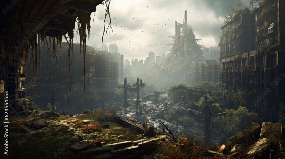 Open World Environment Game Art Stock Illustration | Adobe Stock