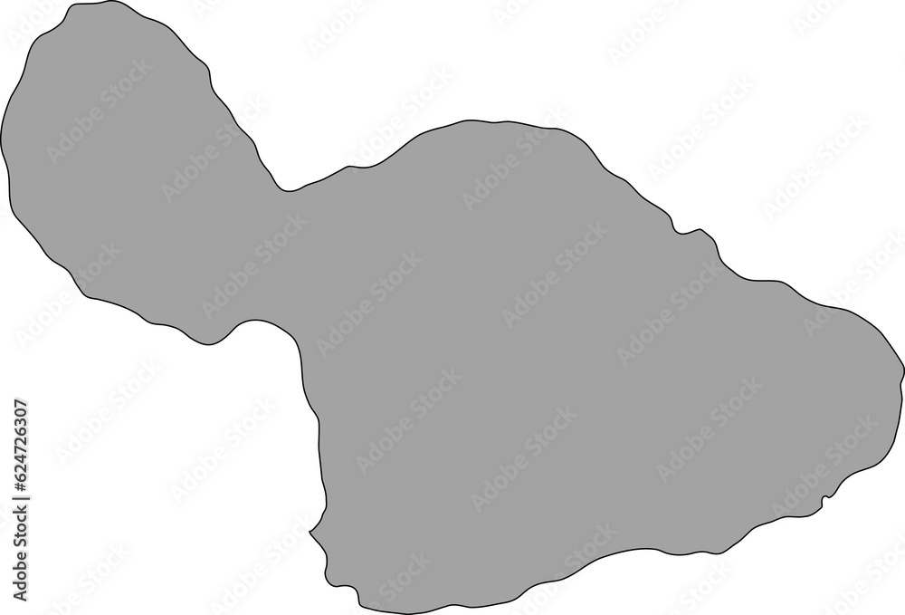doodle freehand drawing of maui island map. Stock Illustration | Adobe ...