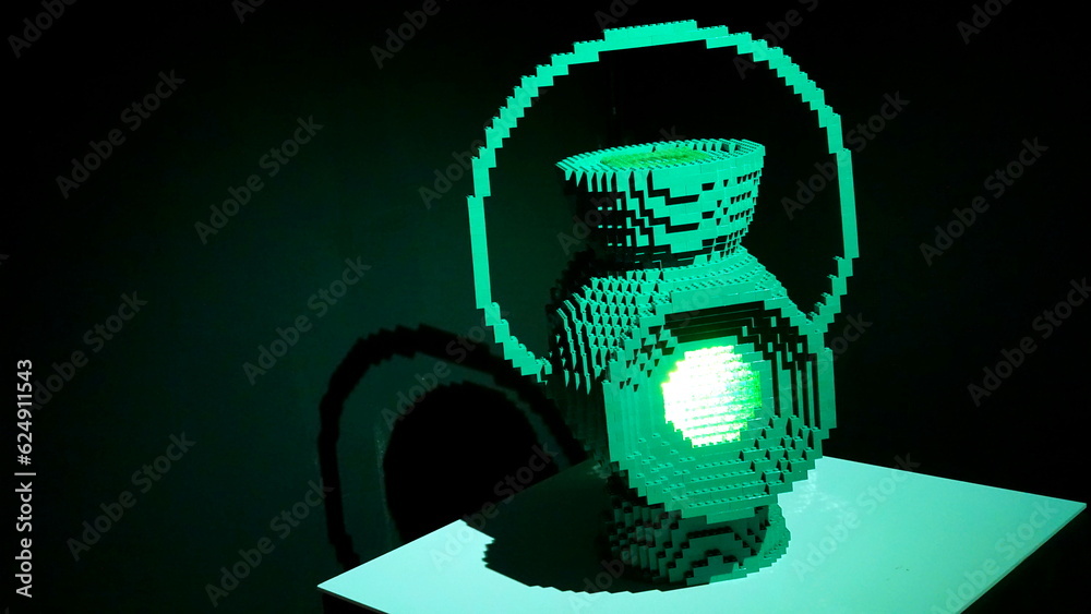 ภาพถ่าย Stock GREEN LANTERN made with Lego bricks by Nathan Sawaya of ...