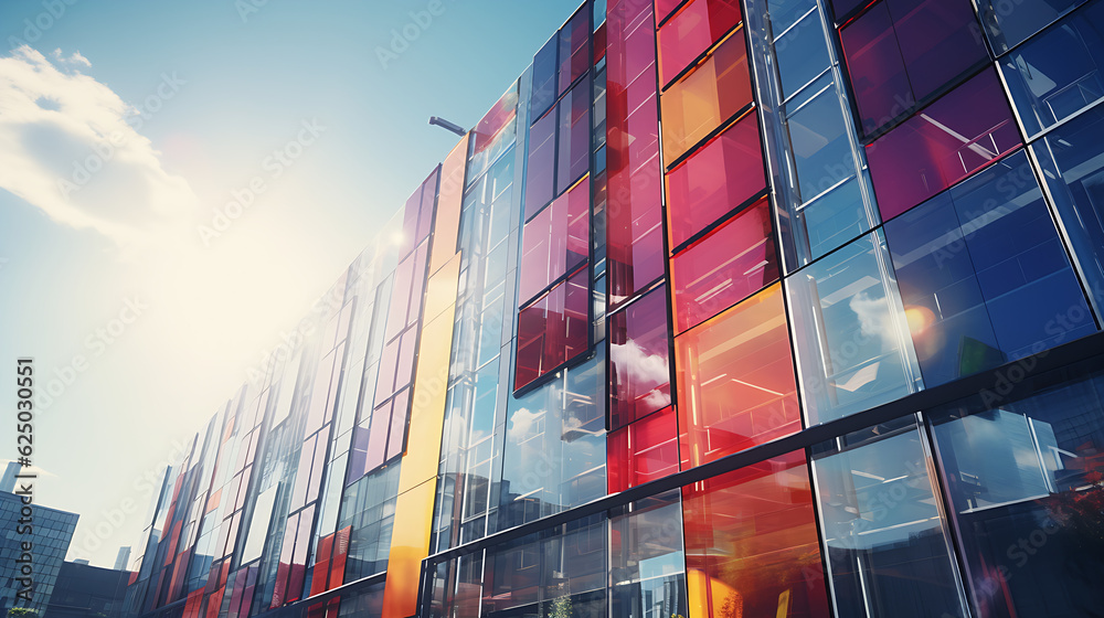 Colourful BIPV thin film solar panels with geometric patterns in the ...