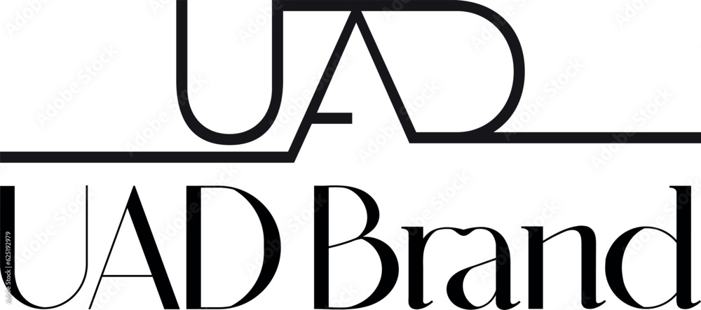 hand drawn font vector, UAD Logo Design Stock Vector | Adobe Stock