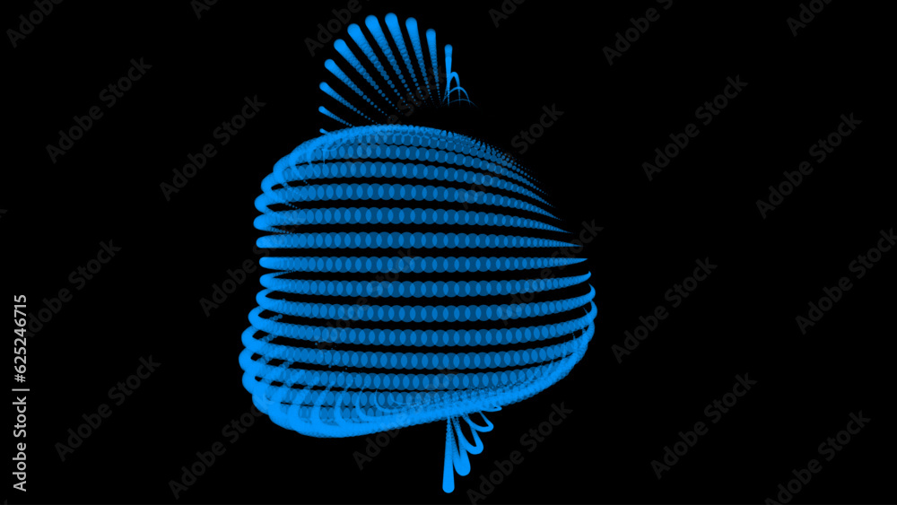 Volume bubble swelling as mountain. Spherical protrusion. distorted ...