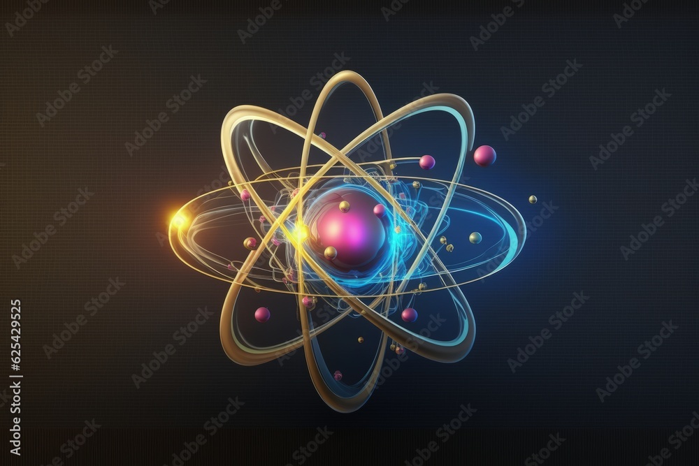 Atomic nucleus electrons neutrons protons. model shows that an atom is ...