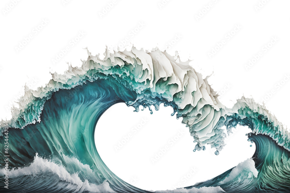 Realistic ocean wave border on transparent background. PNG image Stock ...