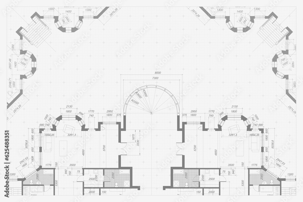 Architectural background. Building construct plan. Interior design ...