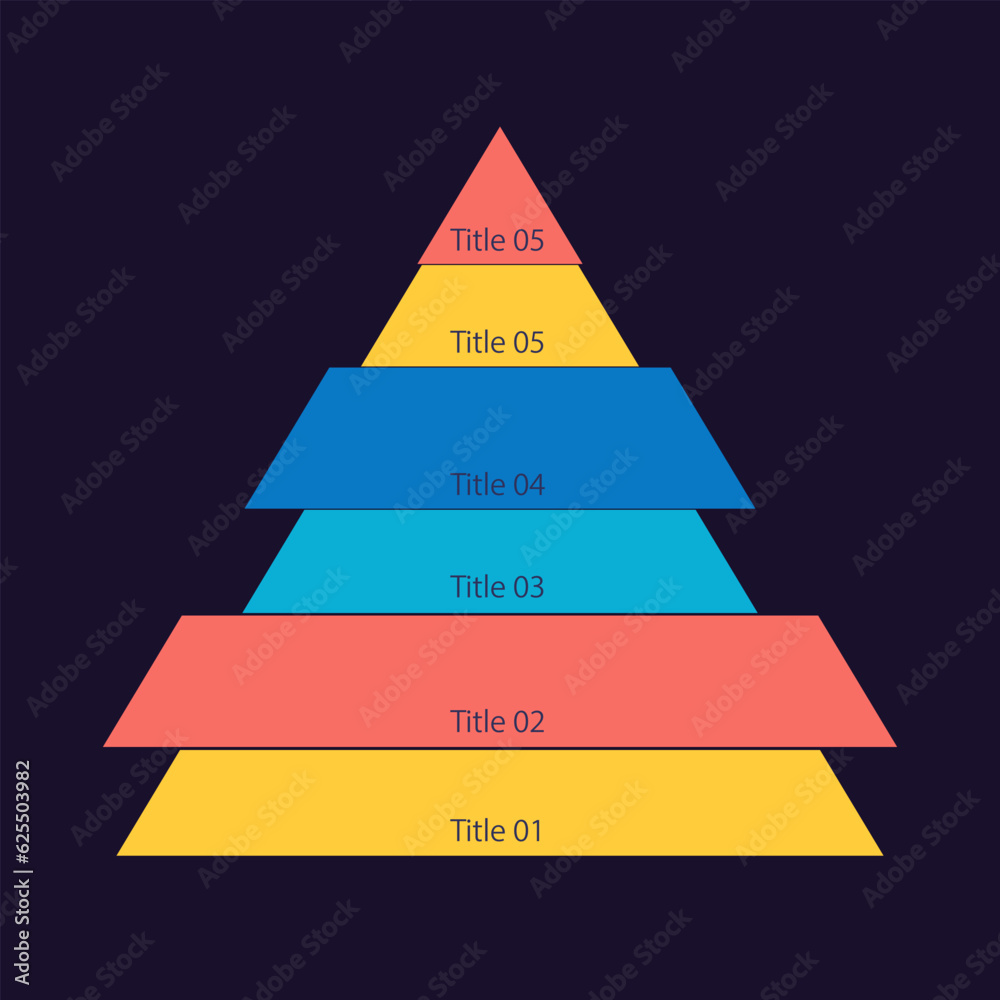Enterprise organization infographic pyramid chart design template for ...