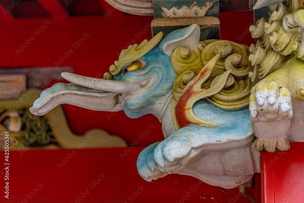 Enoshima Island, Japan - 18 August, 2019 : Baku Tapir shaped nosing at ...