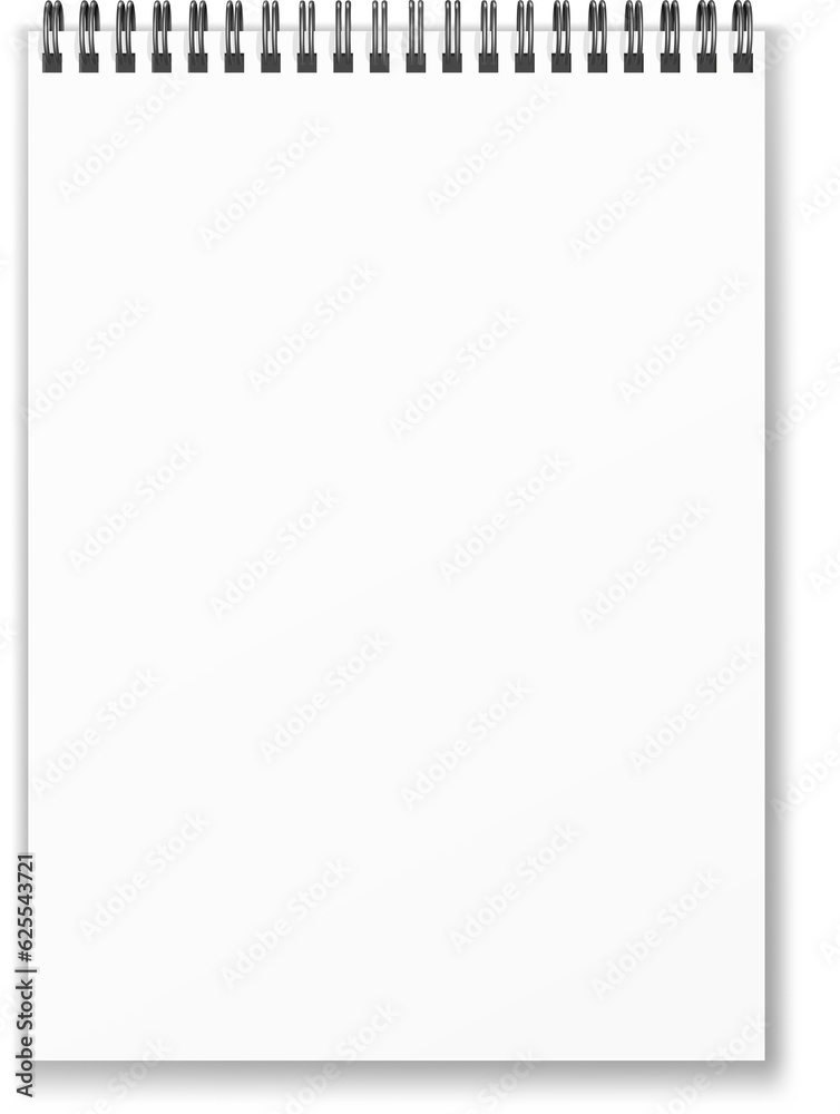 Vertical spiral notebook Stock Illustration | Adobe Stock