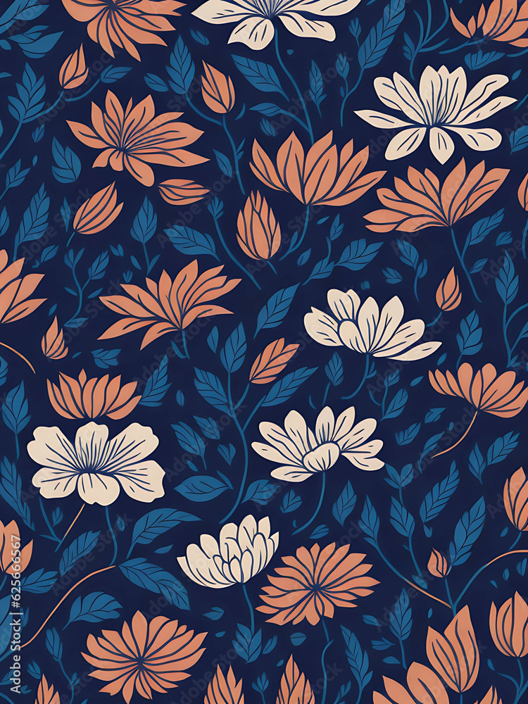 Seamless patterns, step repeating patterns design, fabric art, flat ...