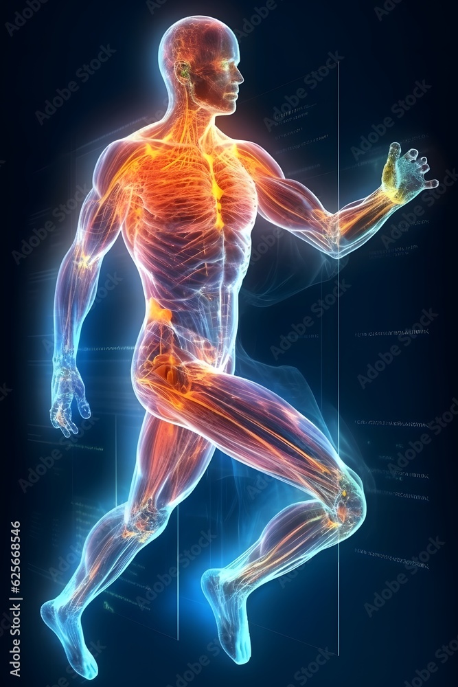 Anatomical structure of the male human body. Stock Illustration | Adobe ...