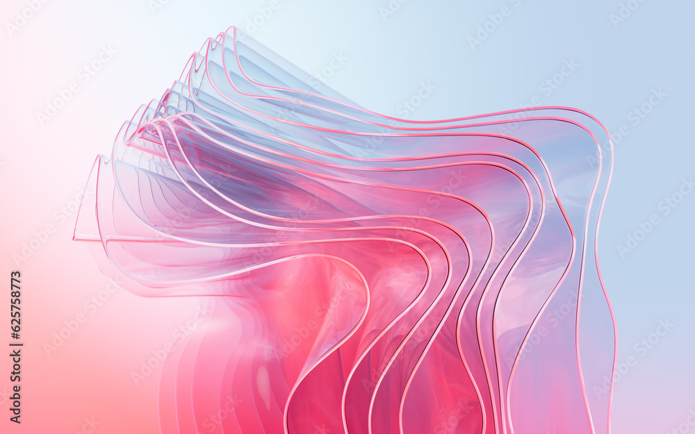 Gradient multilayer glass background, 3d rendering. Stock Illustration ...