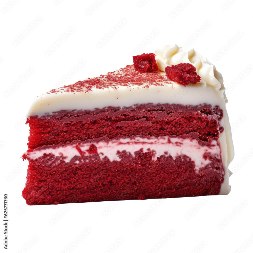 red velvet cake isolated on transparent background cutout Stock Photo ...