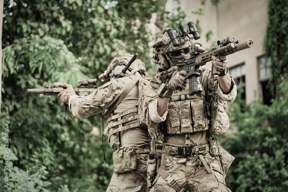 United States Army ranger during the military operation. Professional ...