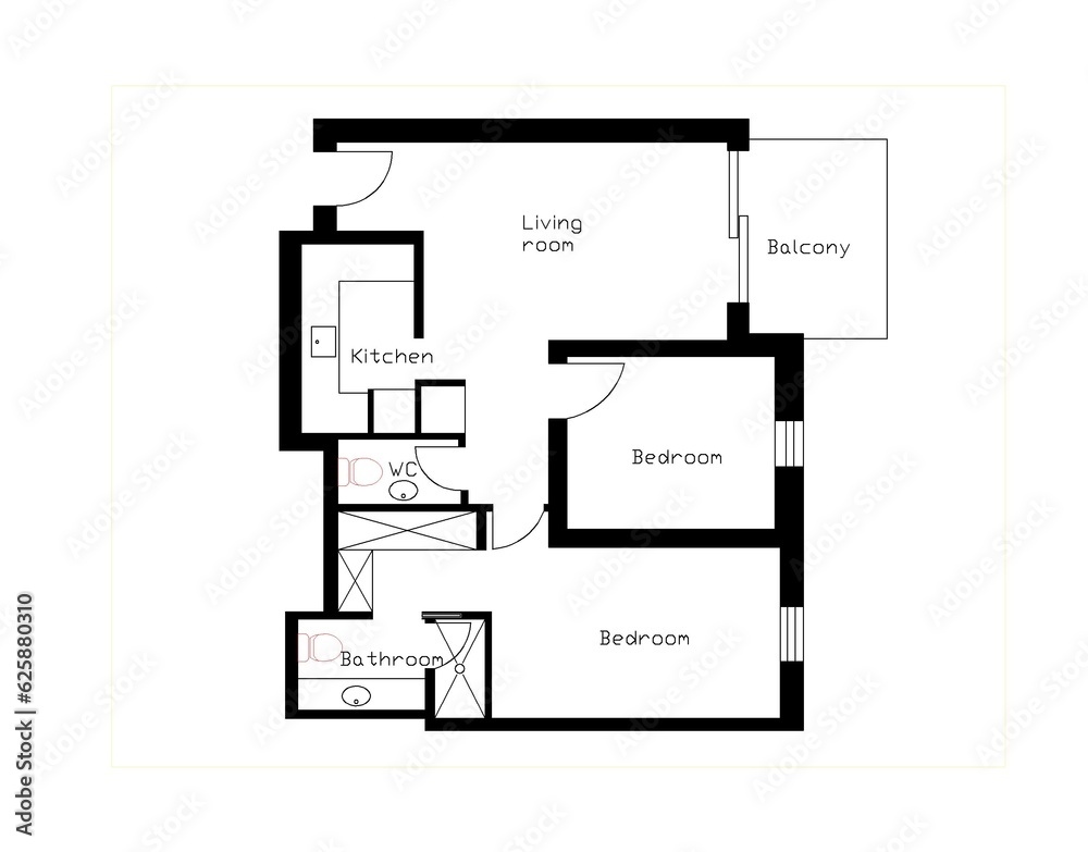 Floor Plans for Real Estate Marketing Apartment Floor Plans 2D Drawings ...