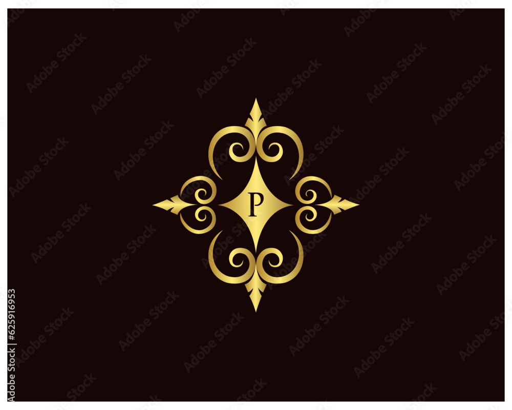 Capital Letter for Monograms and Logos. Beautiful Filigree Font ...