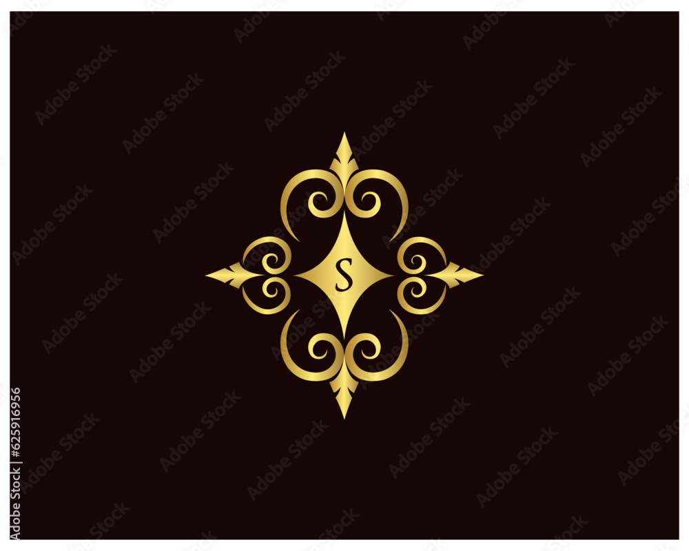 Capital Letter for Monograms and Logos. Beautiful Filigree Font ...