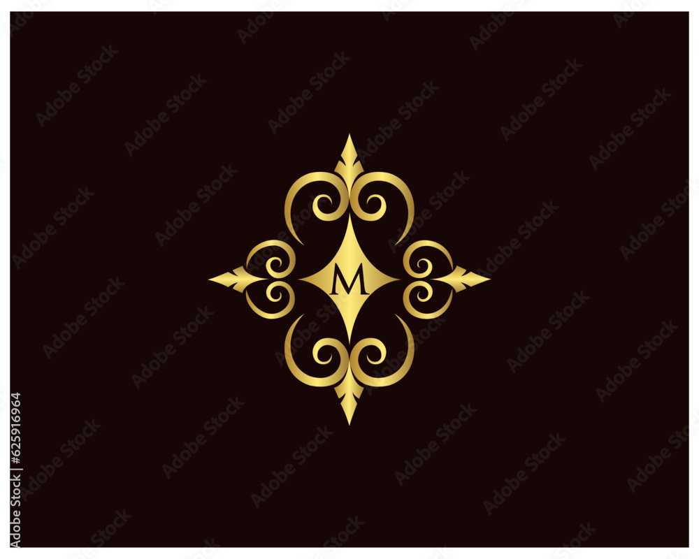 Capital Letter for Monograms and Logos. Beautiful Filigree Font ...