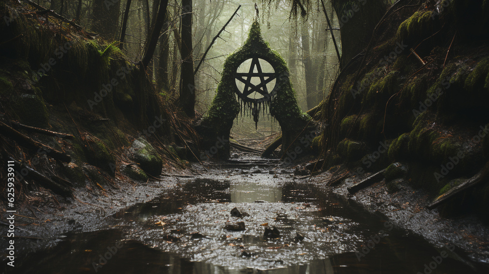 Generative AI, Infernal Enigmas: Unveiling Satanic Symbols Stock Photo ...