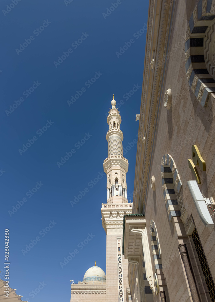 The mosque was founded by Prophet Muhammad. The famous umbrellas and ...