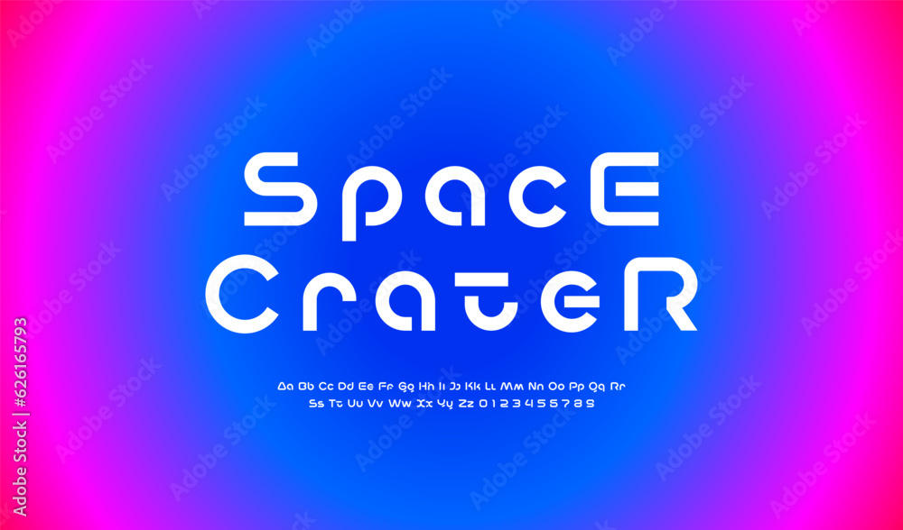 Technology science font, digital cyber alphabet made space future ...