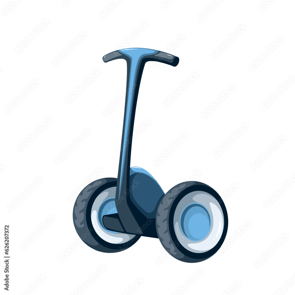 Gyroscooter segway with handle vector illustration. Cartoon isolated ...