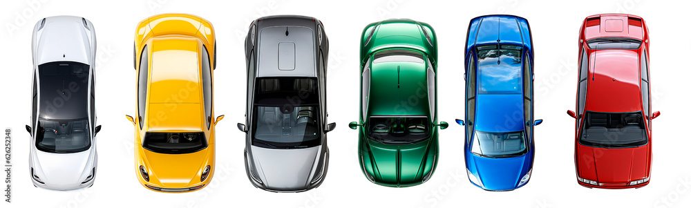 Blue Metallic Abstract Car Top View. Realistic Illustration. Ai ...