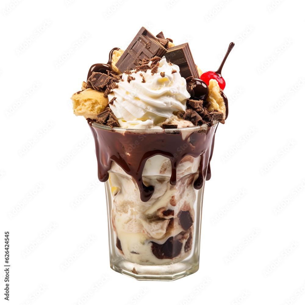 Chocolate ice cream Milkshake on transparent background Remove png ...