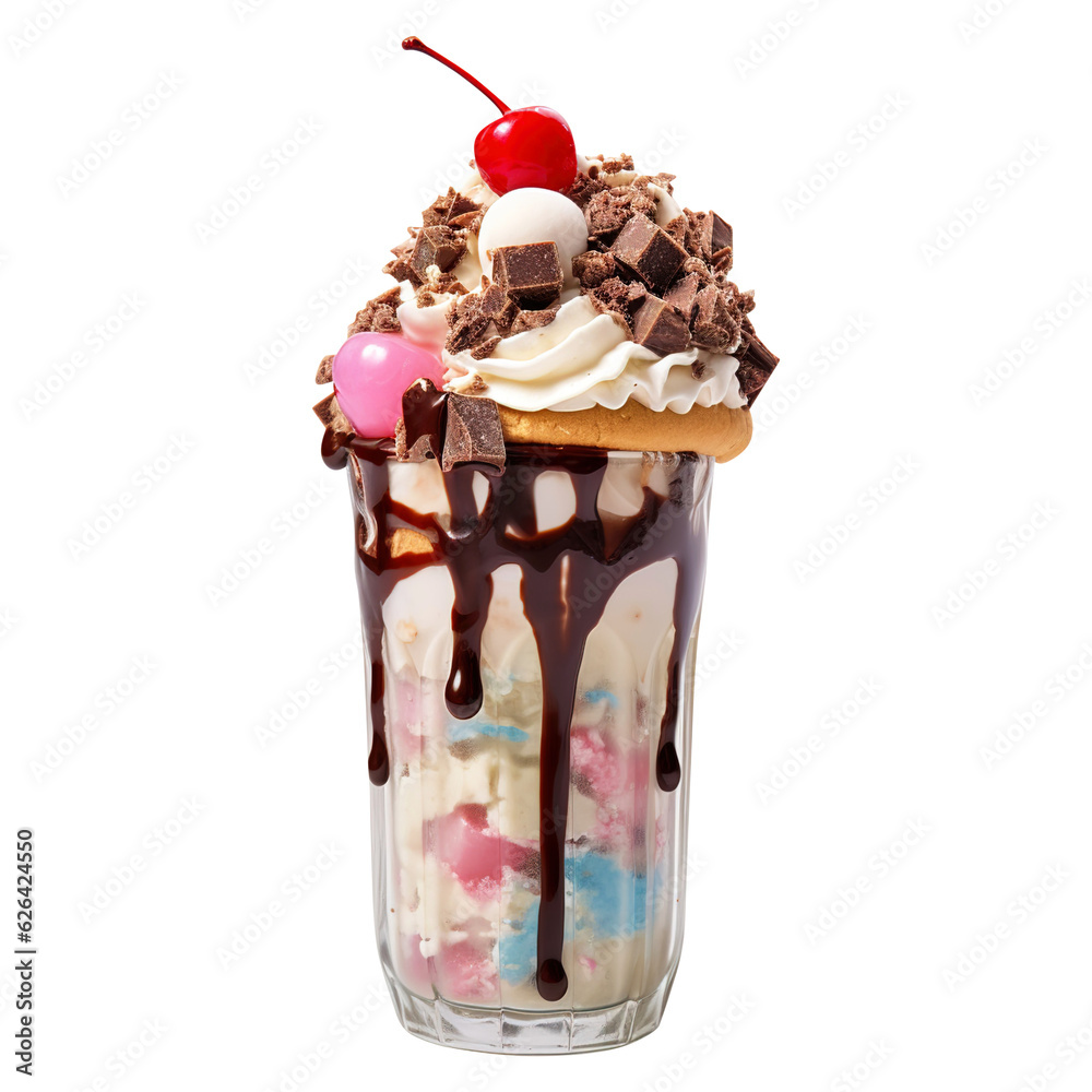Chocolate ice cream Milkshake on transparent background Remove png ...