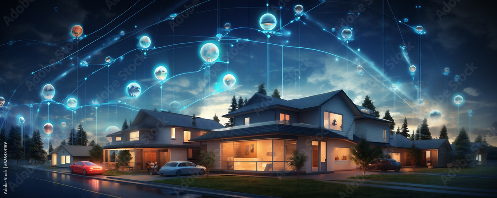 Digital Connected Suburban Communty, Interactive Smarthome, Smart Homes ...