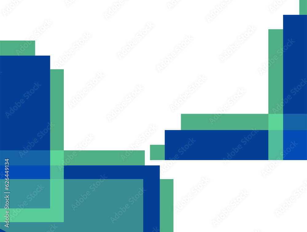 Digital png illustration of abstract blue and green shapes on ...