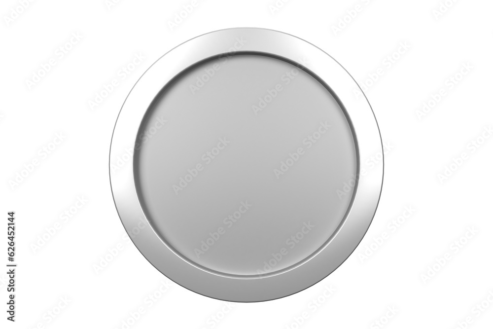 Digital png illustration of silver circle with copy space on ...