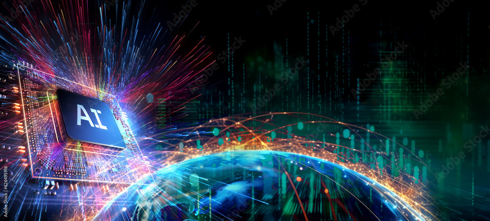 AI concept, hardware and software with AI ,futuristic technology ...