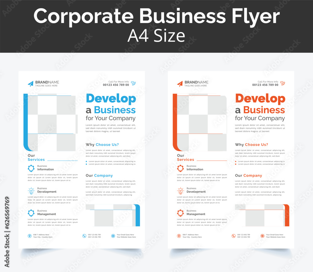Image vectorielle Stock Corporate business flyer poster pamphlet ...