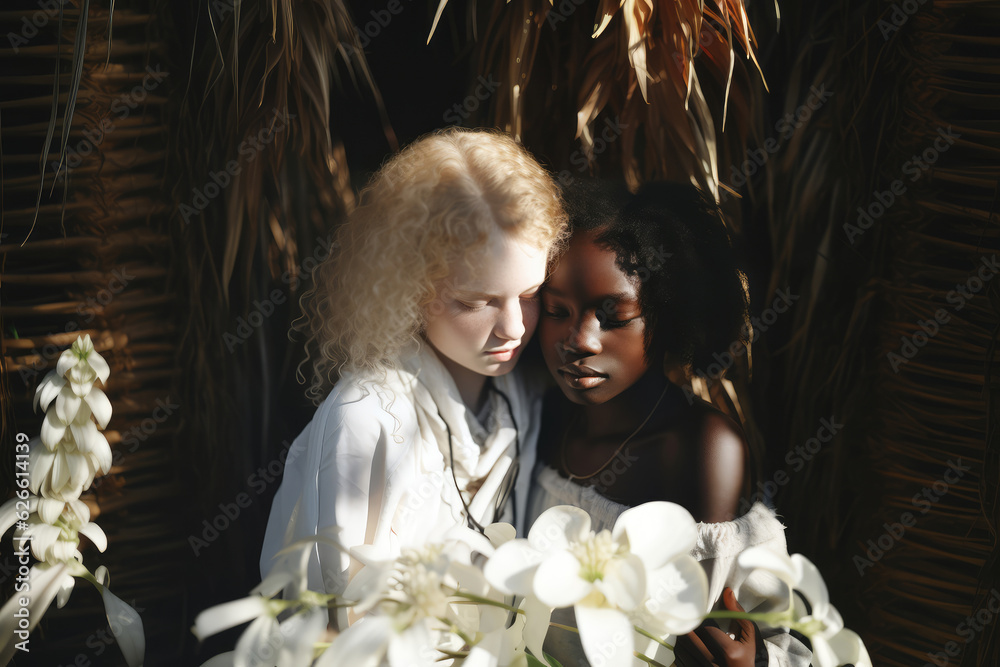 Diversity ebony and ivory image of friendship between different races ...