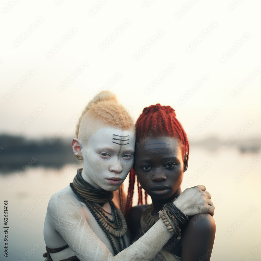 Diversity ebony and ivory image of friendship and love between ...