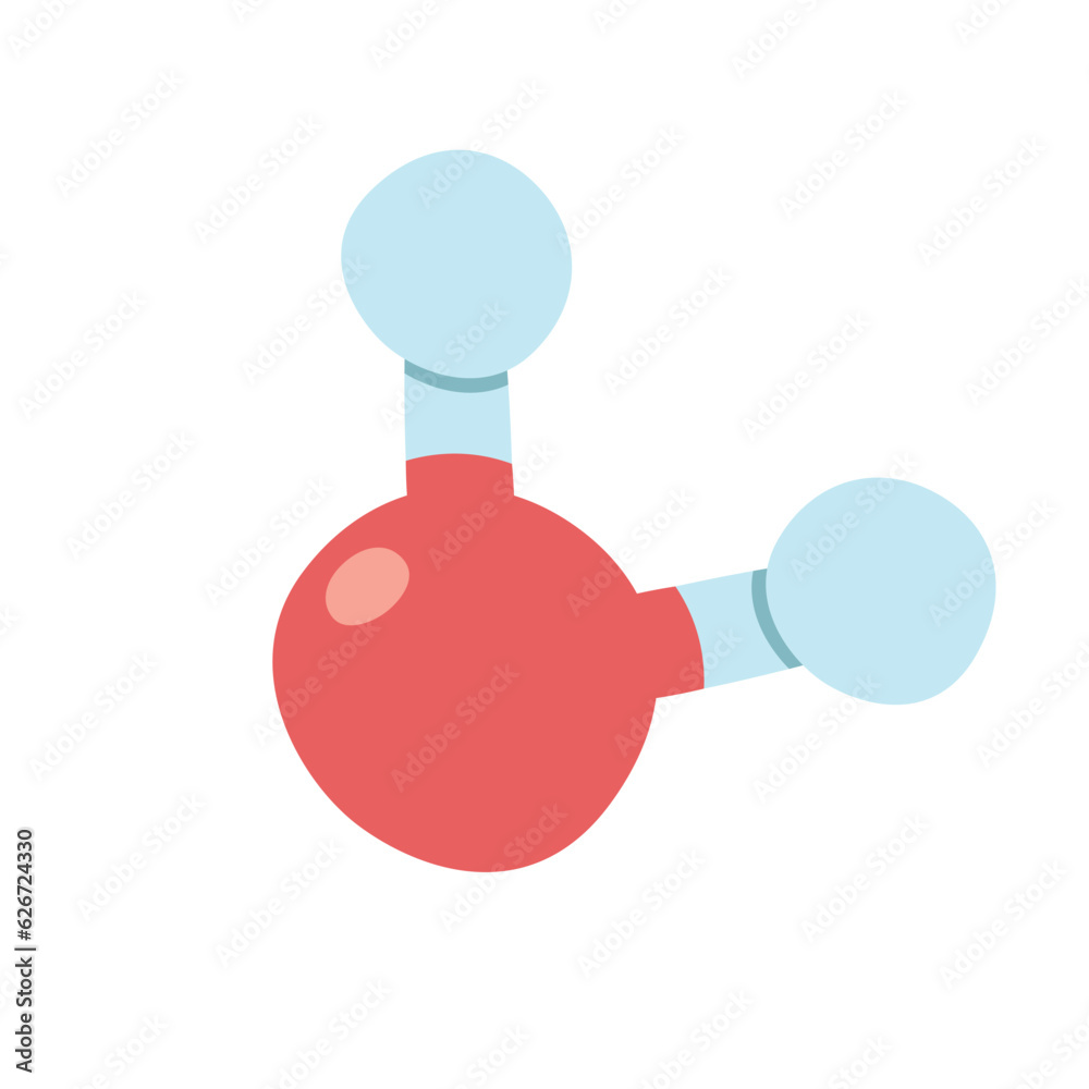 H2O water molecule clipart. Water molecule model, H2O chemical formula ...