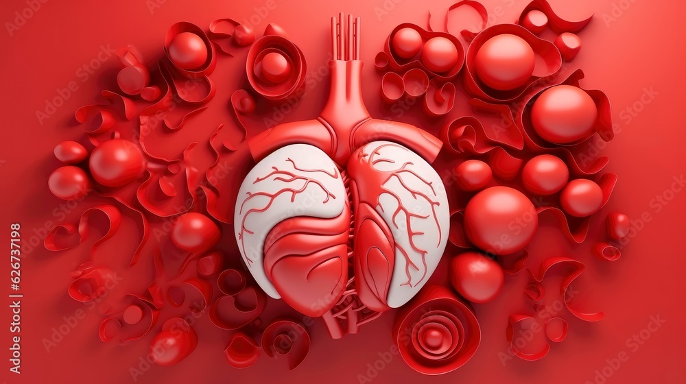 3D illustration of the human organ systems, Human internal organs ...