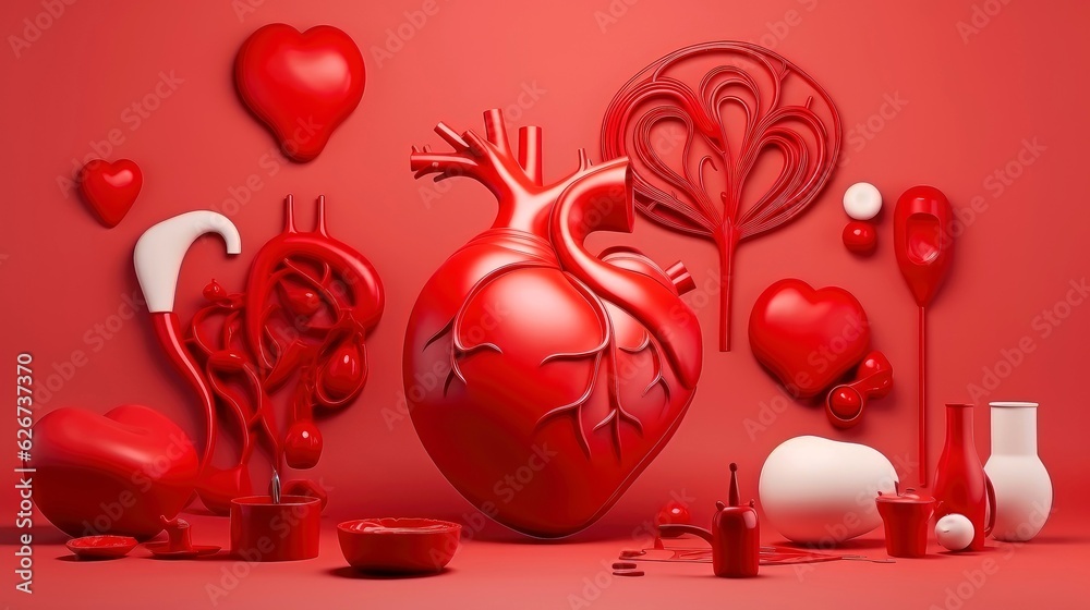 3D illustration of the human organ systems, Human internal organs ...