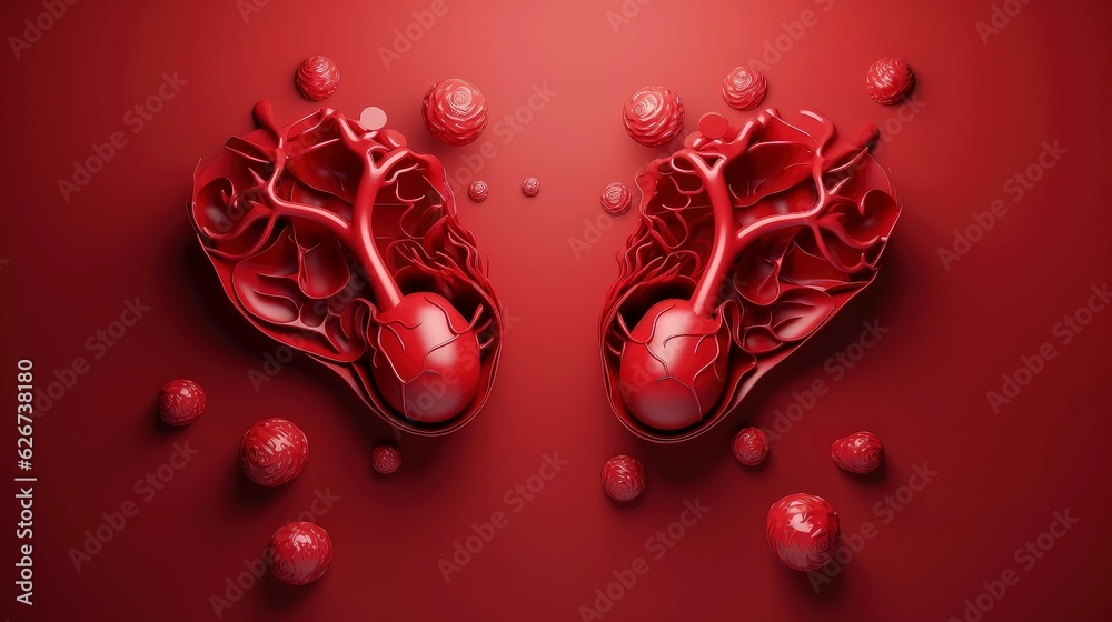 3D illustration of the human organ systems, Human internal organs ...