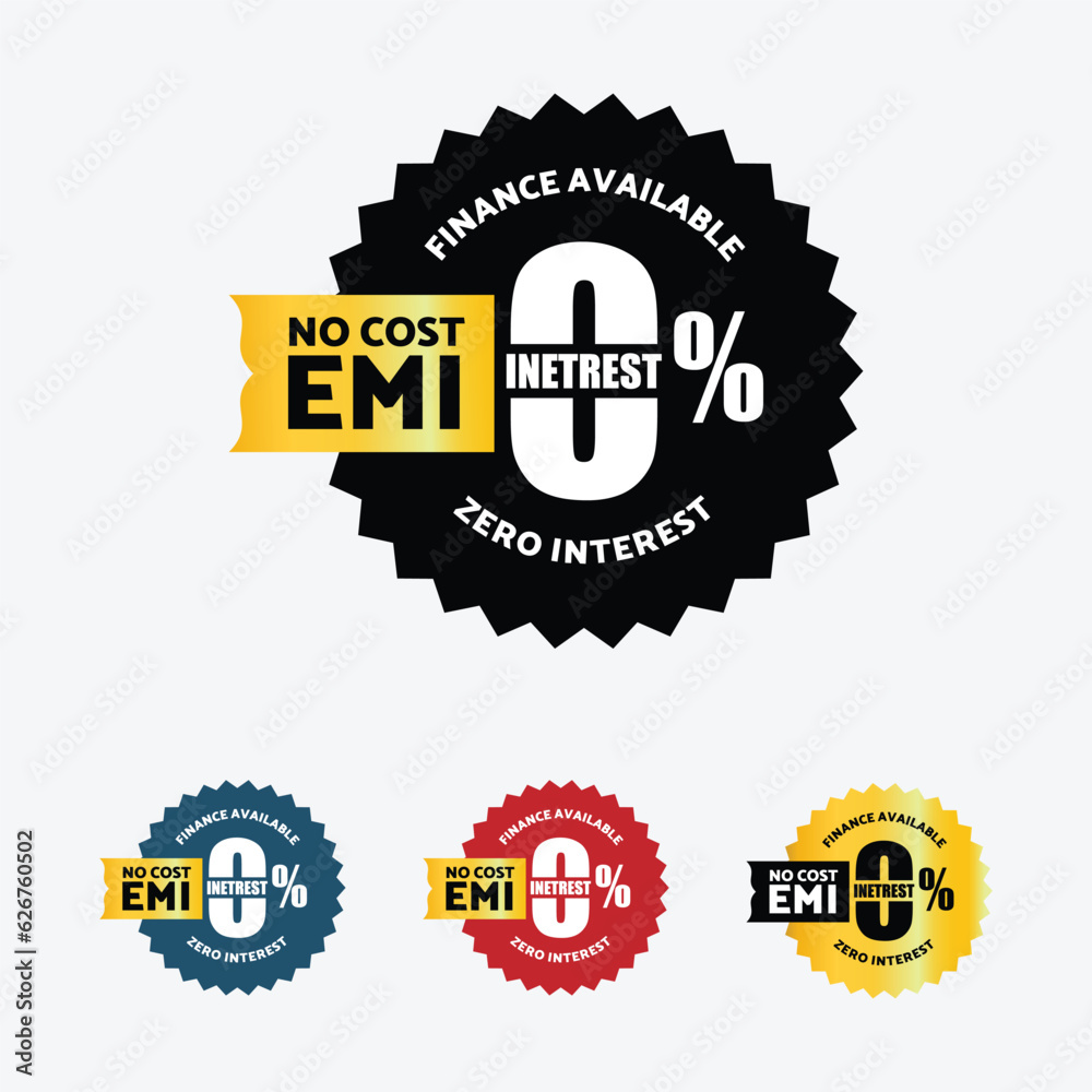 No Cost Emi, 0% Interest, Icon, Badge, logo, emblem, symbol, sticker ...