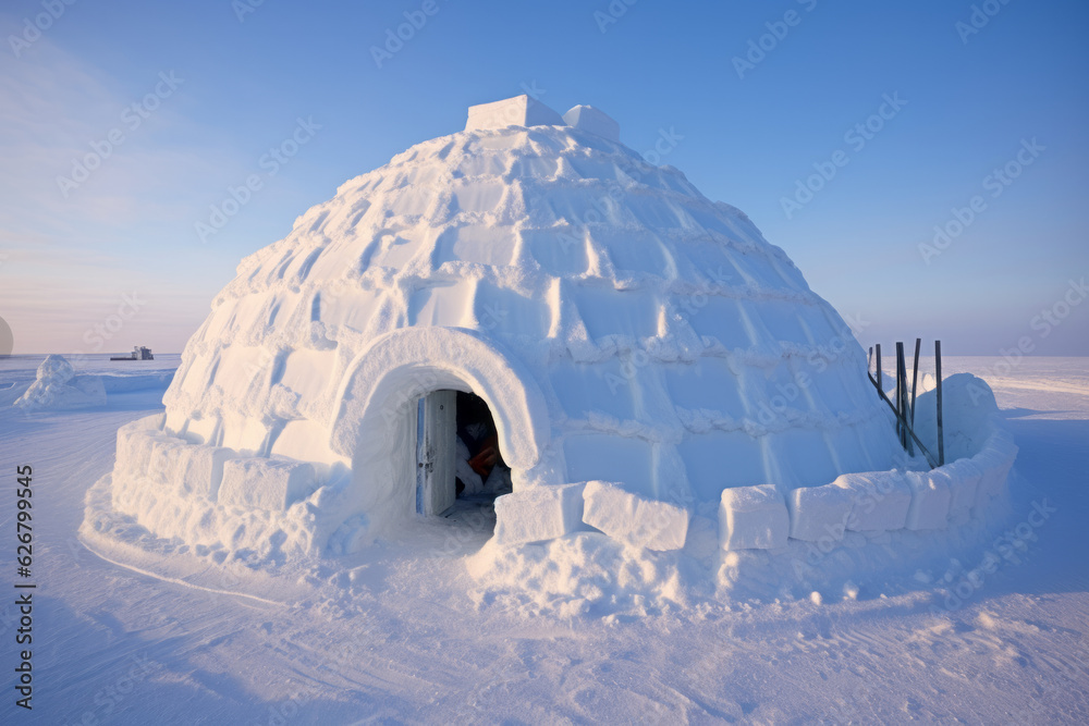 Traditional igloo, reflecting the ingenious architecture of the Inuit ...