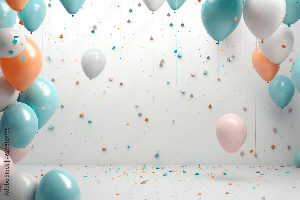 Redefining birthday aesthetics A modern geometric birthday border ...